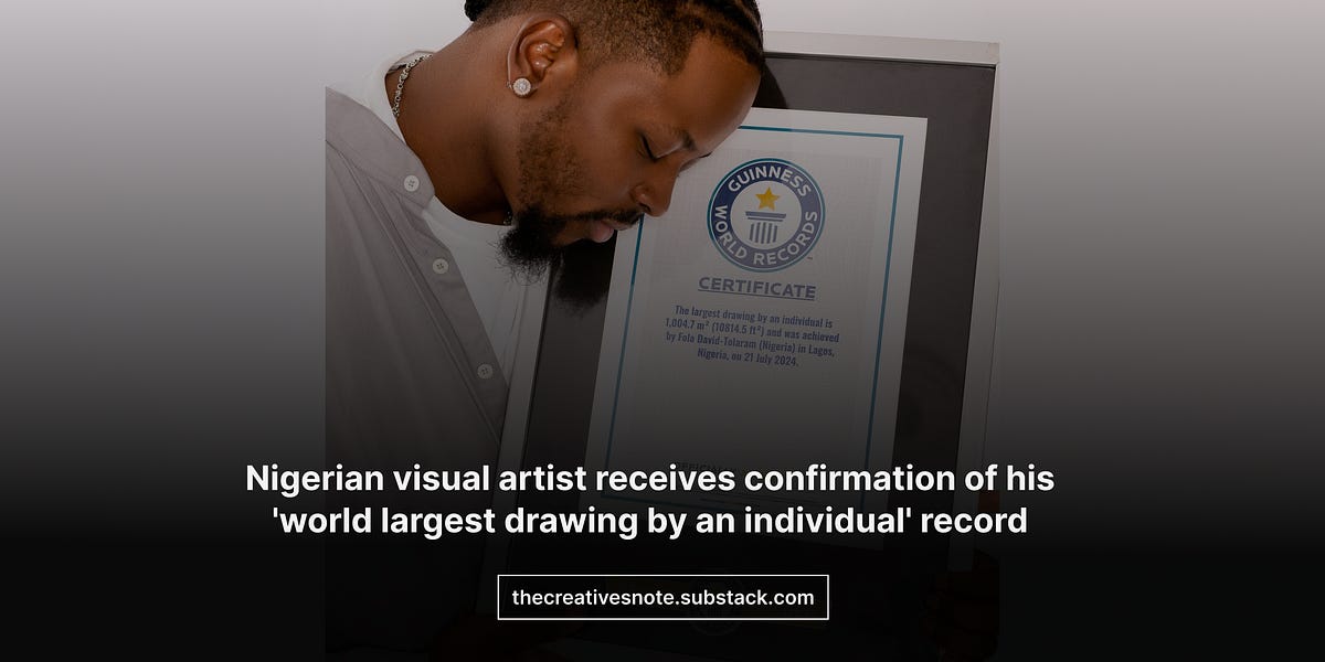 Nigerian visual artist receives confirmation of his 'world largest ...