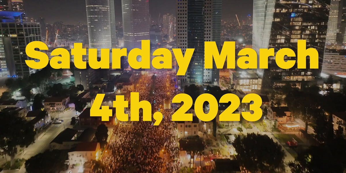 Saturday March 4th Protests & Yuval Noah Harari's speech