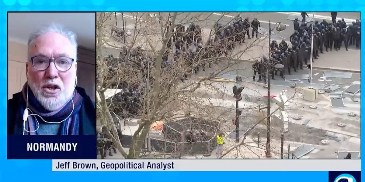 Jeff J. Brown and show host Marzieh Hashemi on Press TV discussing ...