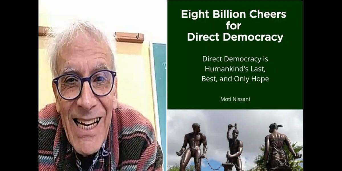 Moti Nissani discusses his FREE book to download, "Eight Billion Cheers ...