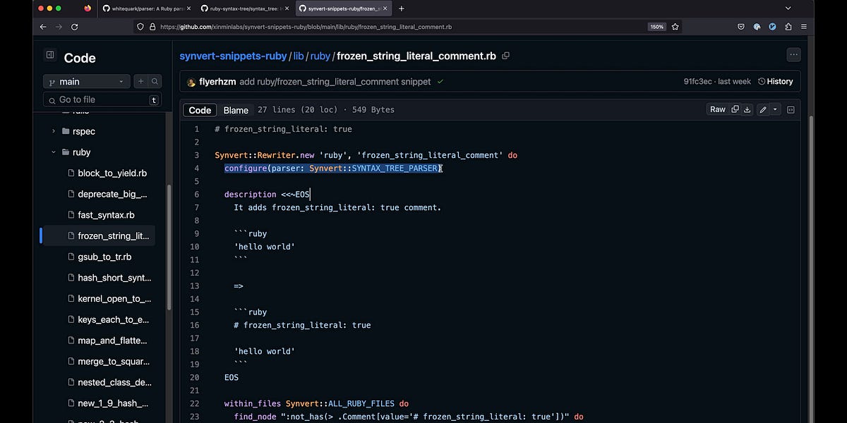 We support syntax_tree adapter now - by Richard Huang