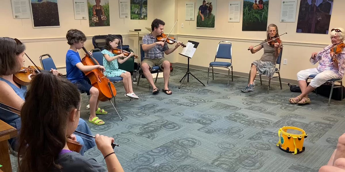 Fiddler Richard Adams and family along with friends perform at the NPL ...