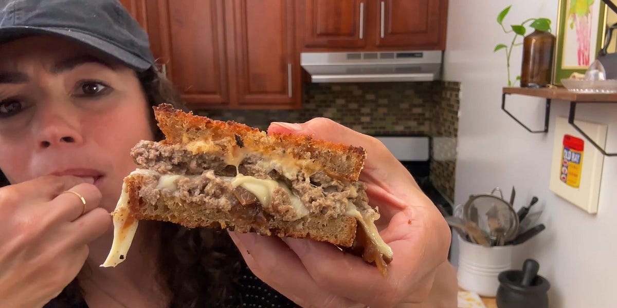 Patty Melt Video and Recipe - by Farideh Sadeghin