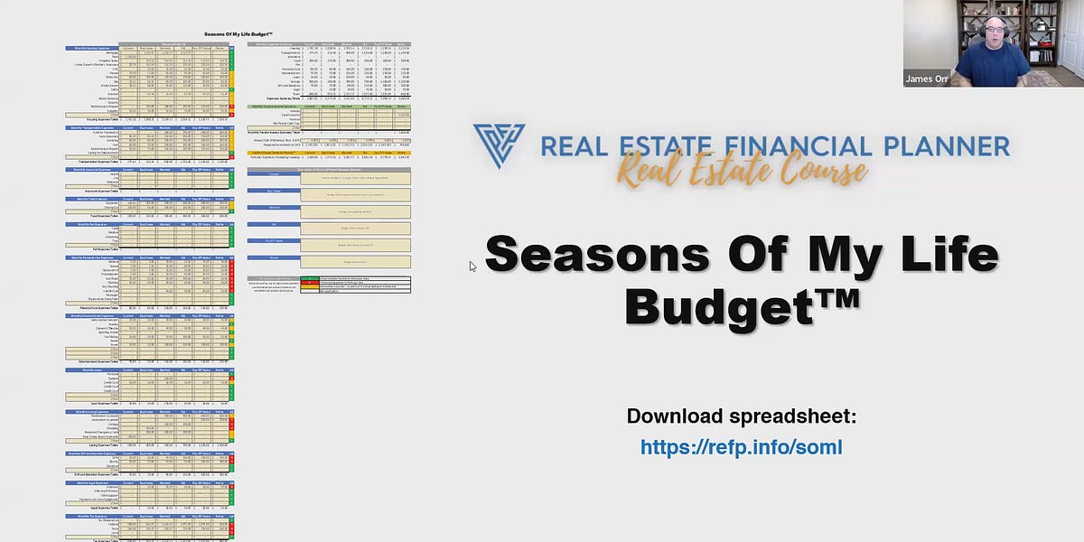 Seasons Of My Life Budget™ Spreadsheet - by James Orr