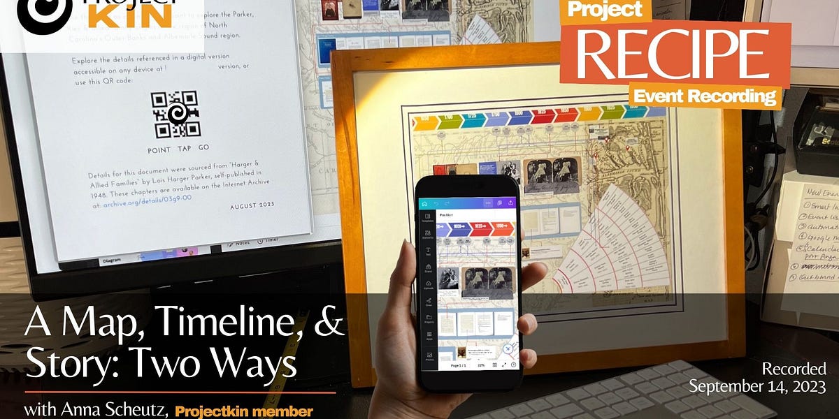Project Recipe » A Map, Timeline, & Story: Two Ways