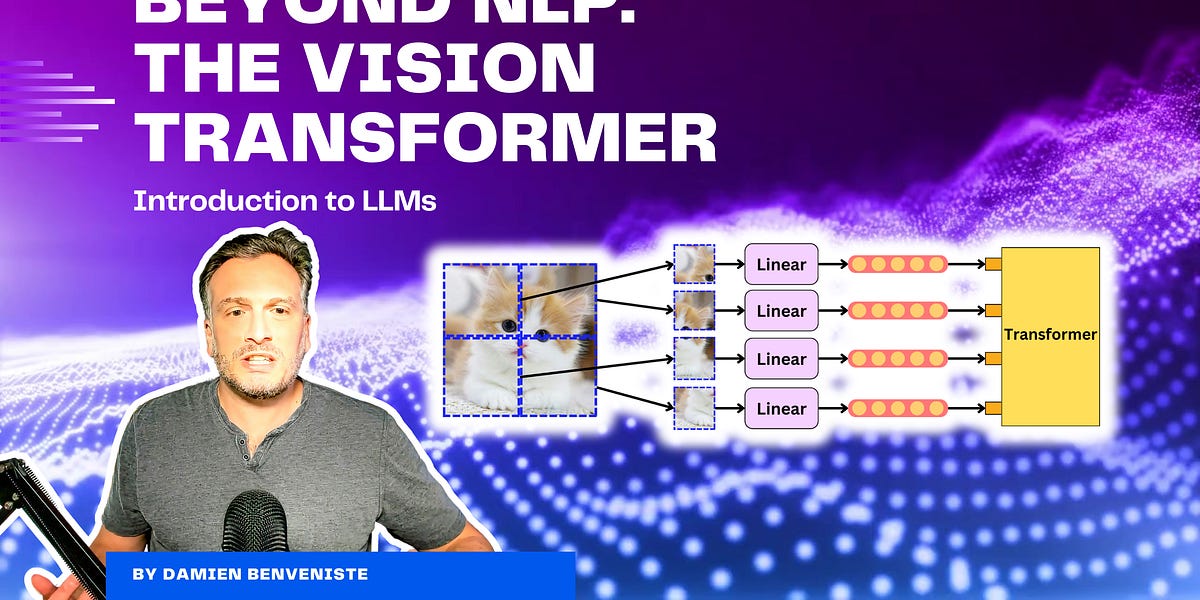 Beyond LLMs: The Vision Transformer - by Damien Benveniste
