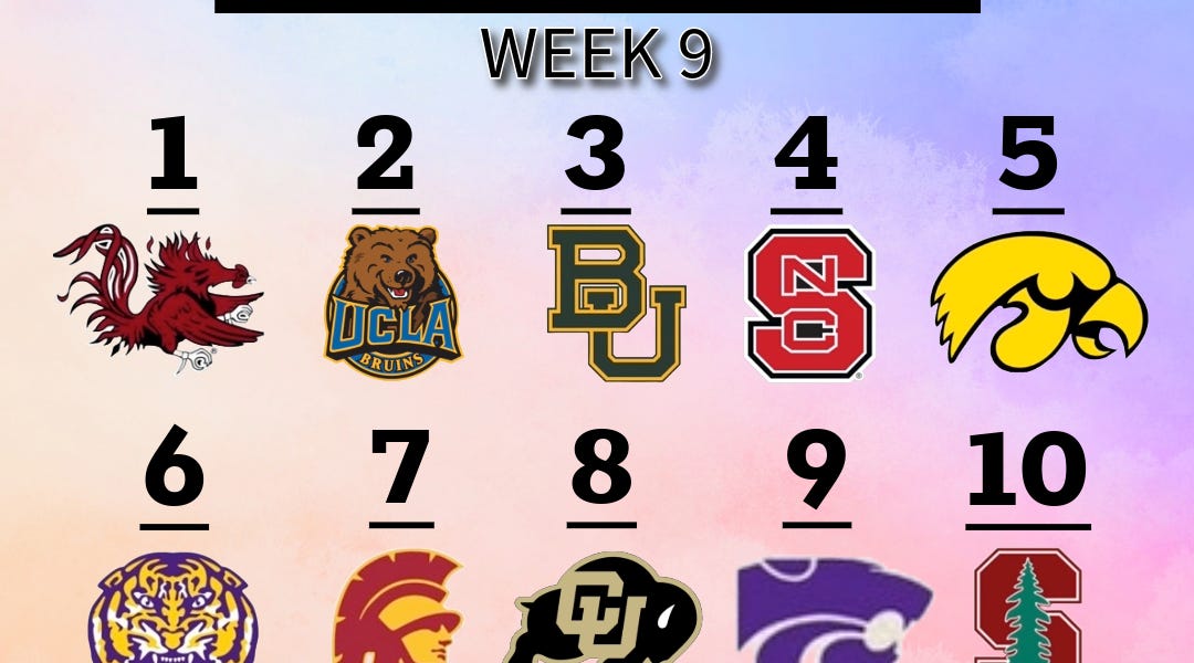 NCAA Power Rankings Week 9 and WNBA draft discussion