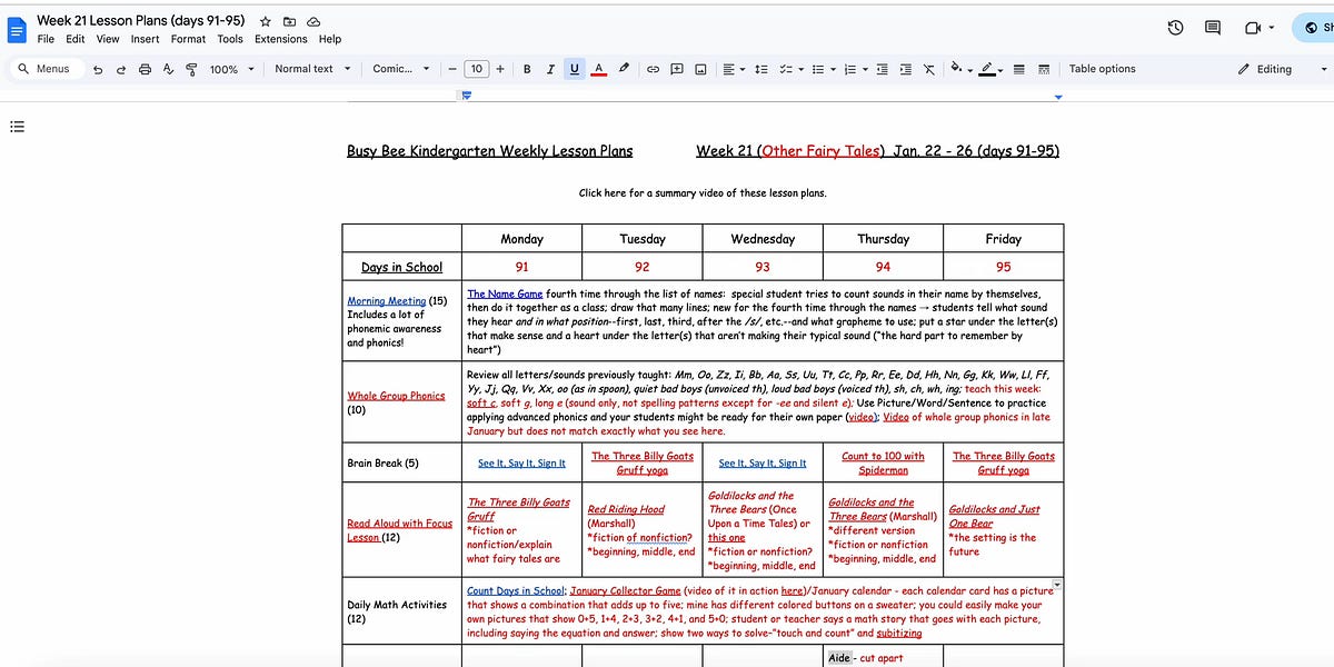Video: Summary of Lesson Plans for Week 21 (days 91-95)