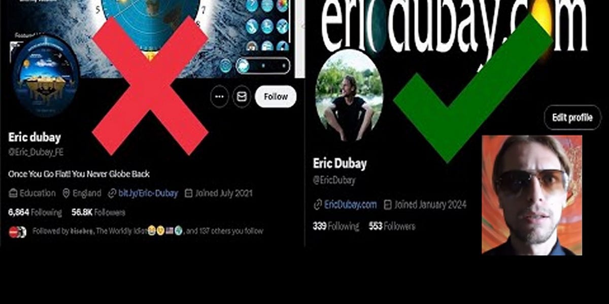 Eric Dubay: Beware the Fake 'Eric Dubays' on the Internet! [03.02.2024]
