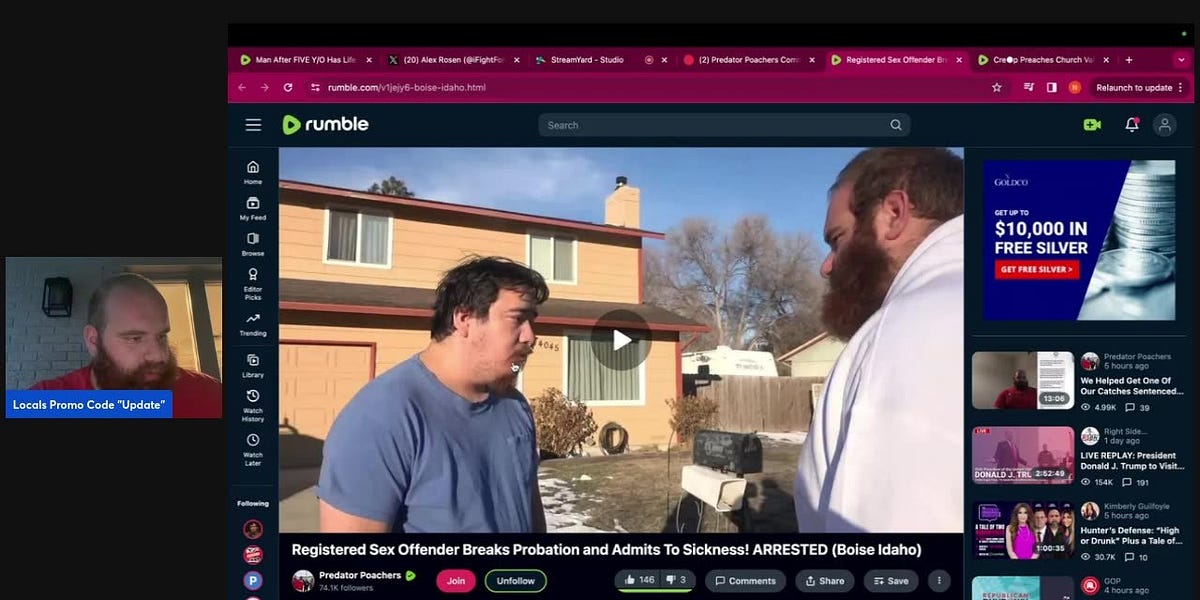 Alex Rosen Predator Poachers Live Pedophile Child Rapist Catches Updates!