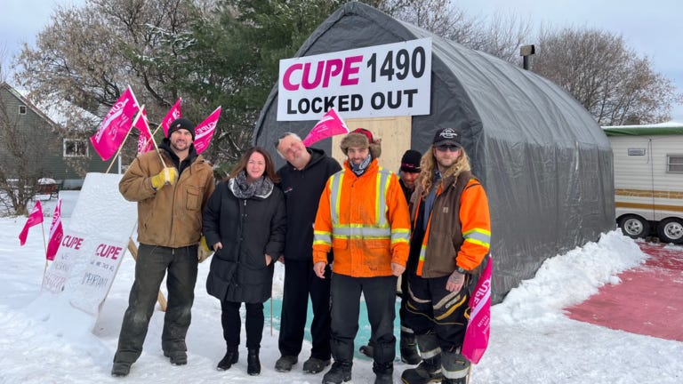 Always look for the union label, never cross a picket line and hell ...