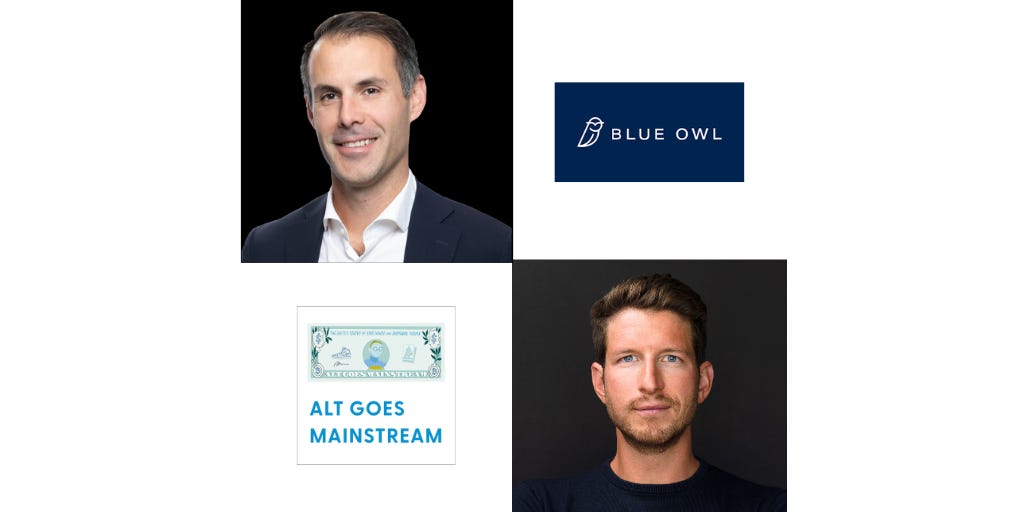 🎙Blue Owl Capital's Global Private Wealth President & CEO Sean Connor ...