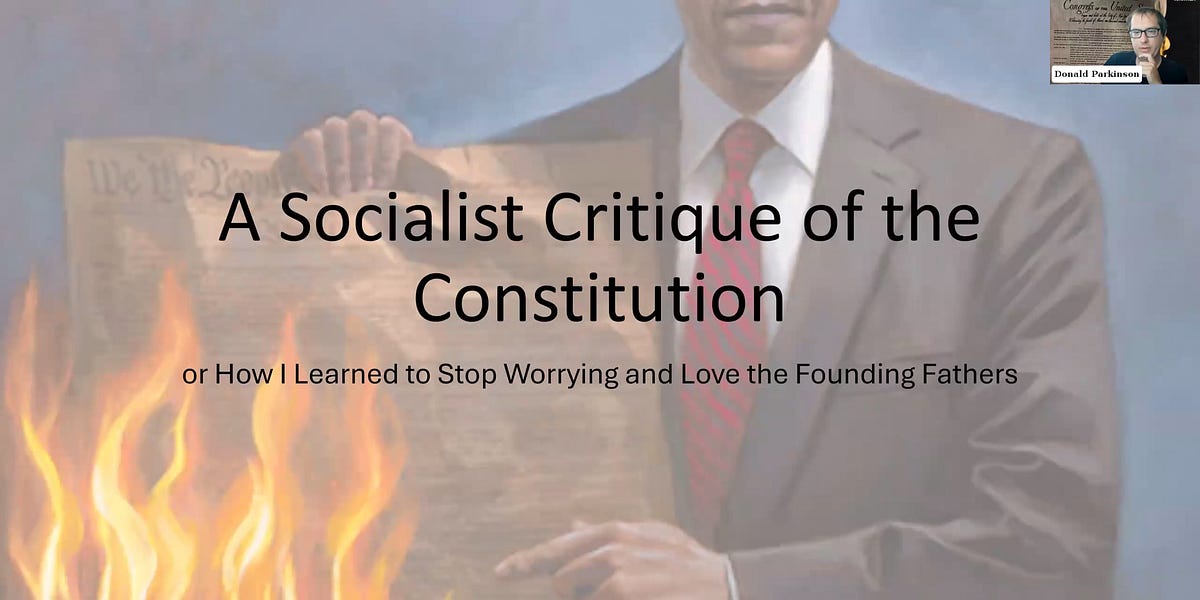 Ian Forgie: A Socialist Critique of the Constitution