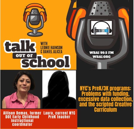Problems with NYC's PreK/3K program: funding, excessive data collection & scripted curriculum
