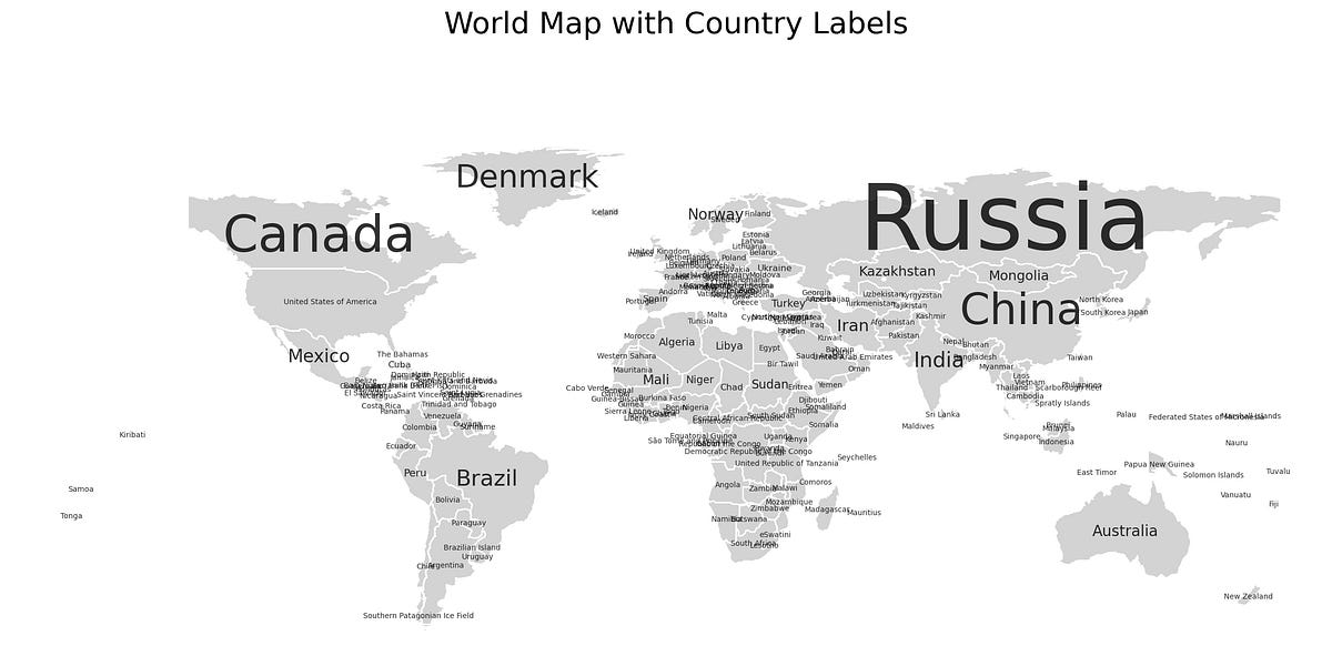 Country Name Map - by Milan Janosov