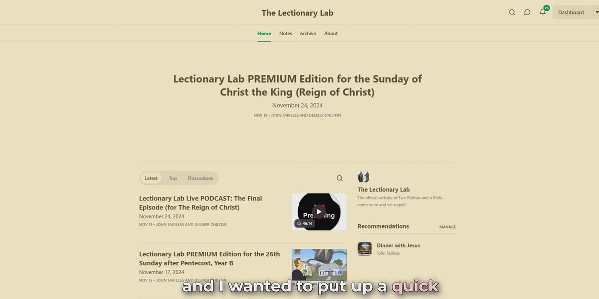 How To Use the Lectionary Lab Archive