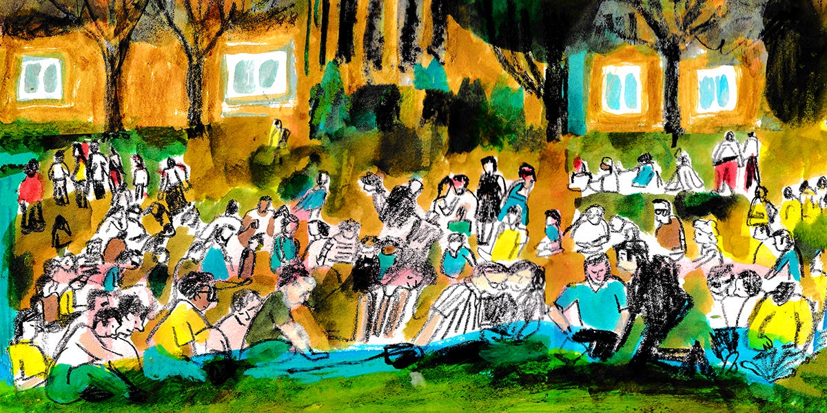 12. Drawing a crowd - by Beth Spencer