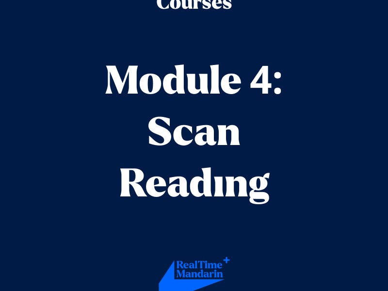 MNM Module 4: The Scan Reading Checklist