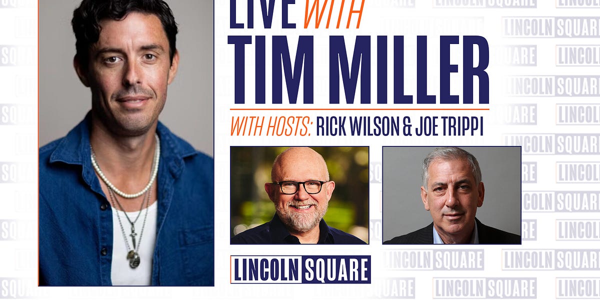 We're LIVE with Tim Miller