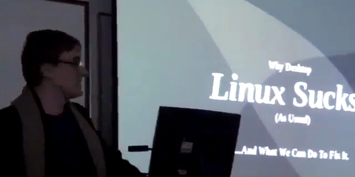 Linux Sucks (As Usual) - 2012 - by Bryan Lunduke