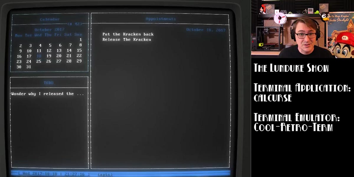 Calendar & To-Do lists in the Shell with calcurse