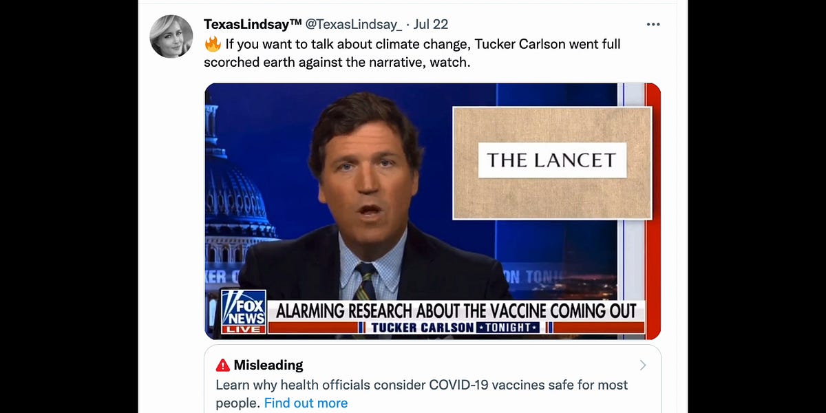 Dear Tucker Carlson, Twitter canceled me because I shared a clip of you ...