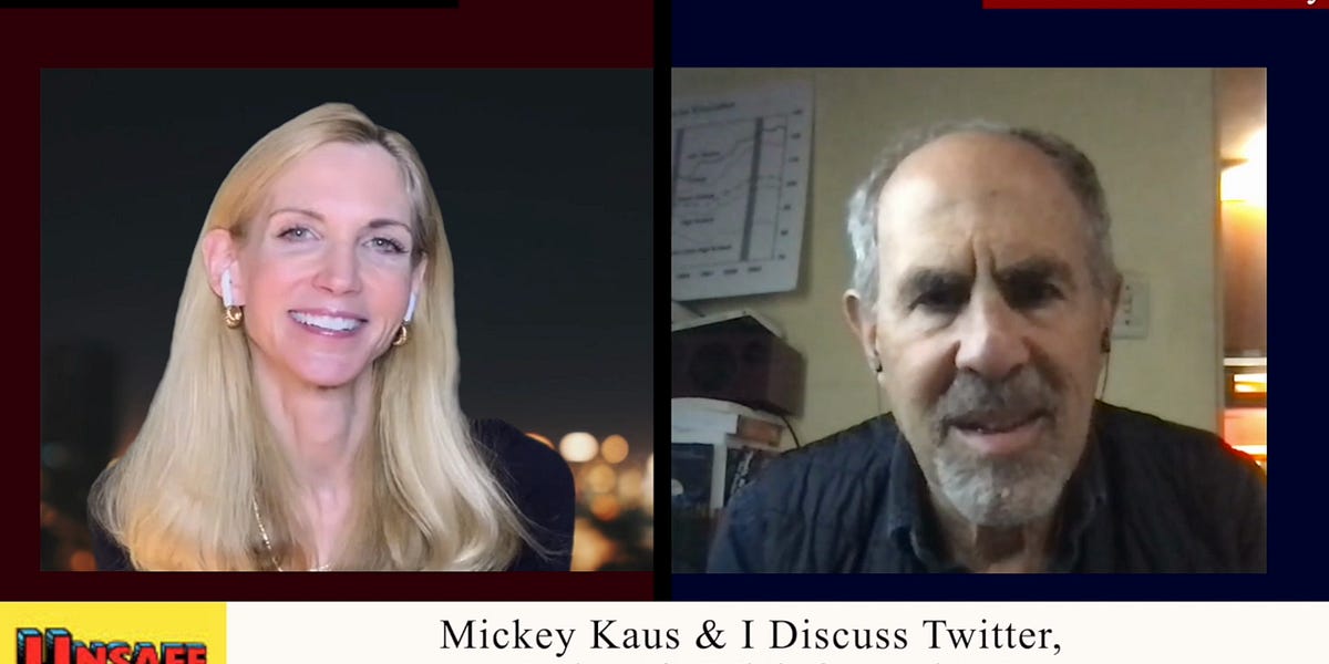 VIDEO: Mickey Kaus & I Discuss Twitter, Musk and “Misinformation"