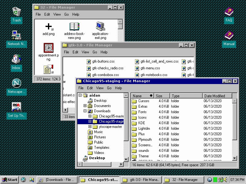 Make Linux look exactly like Windows 95... I mean *exactly*.
