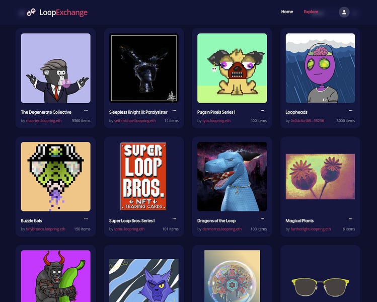 How to create and update NFT collections on LoopExchange