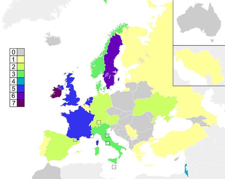 Eurovision, in three maps and a chart - by Jonn Elledge
