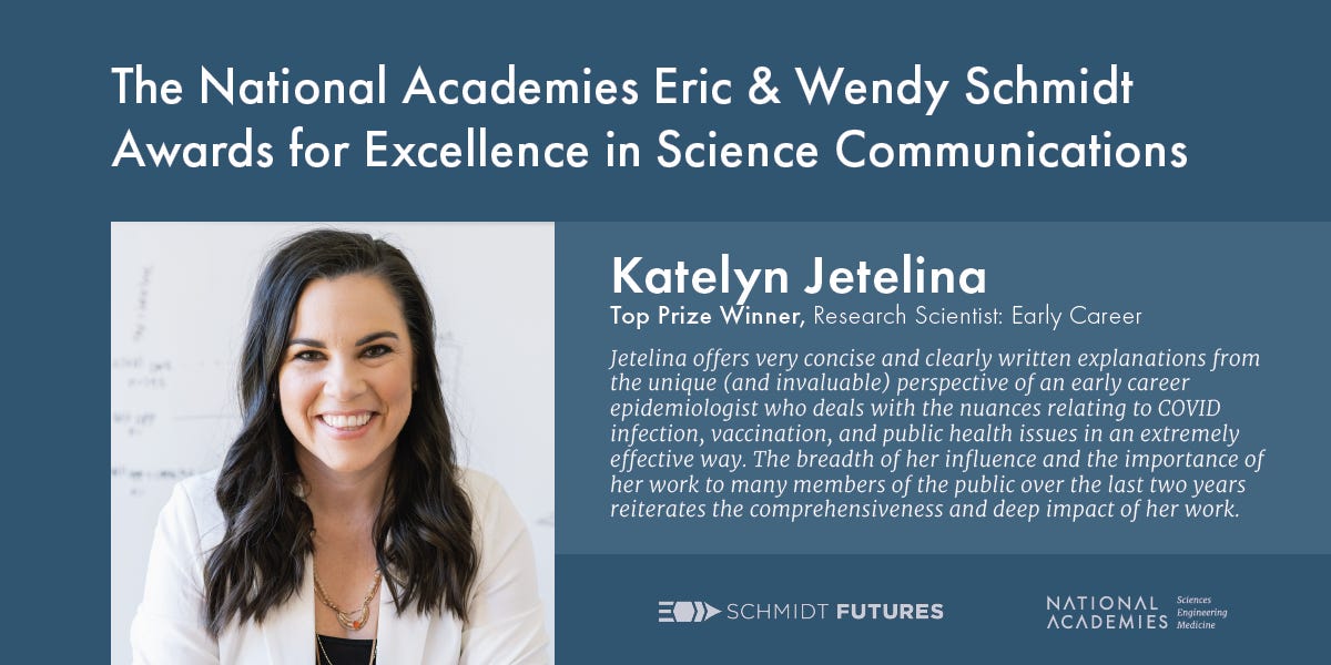 National Academies Award - by Katelyn Jetelina