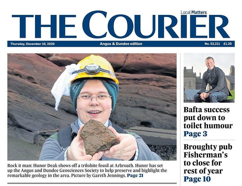 Introducing the Angus and Dundee GeoSciences Society (Scotland, UK)