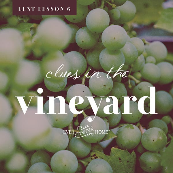 Lent Lesson 6: Clues in the Vineyard