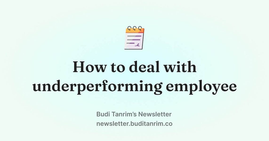 How to deal with underperforming employee