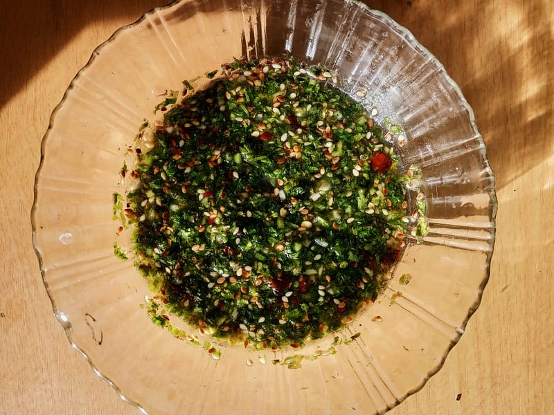 I Made Herb Salsa. - by Trisha Katipunan - Have you eaten?