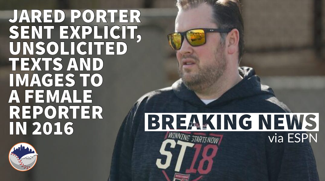 BREAKING: Mets fire Jared Porter