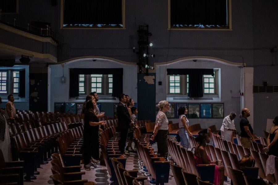 A Gallery Of The Faithful Gathering For Church. Album 11