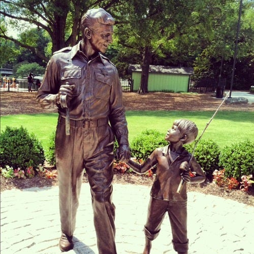 Remembering Andy Griffith: A statue in Raleigh, North Carolina pays ...