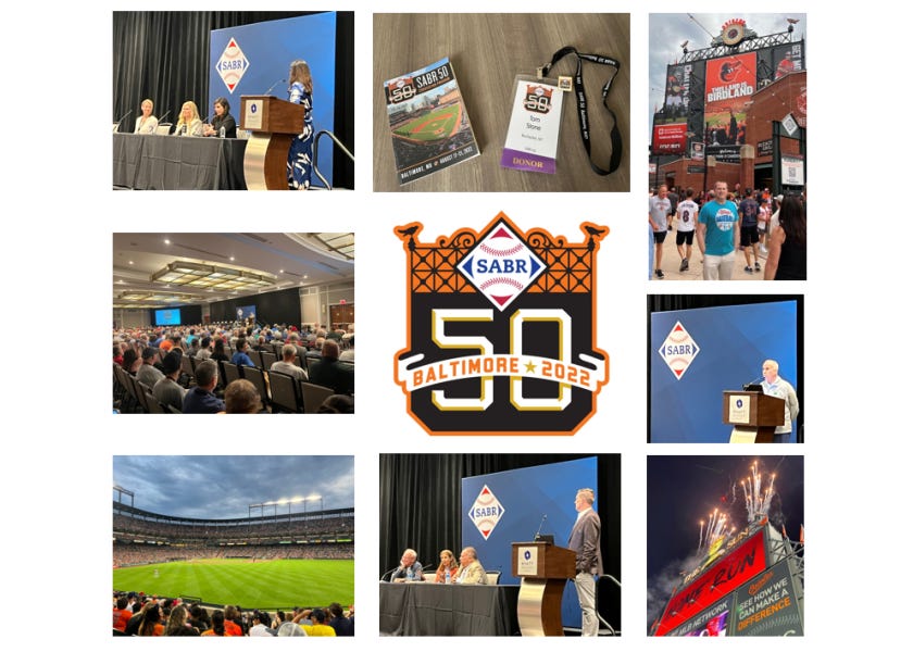 The SABR 50 Convention in Baltimore - by Tom Stone
