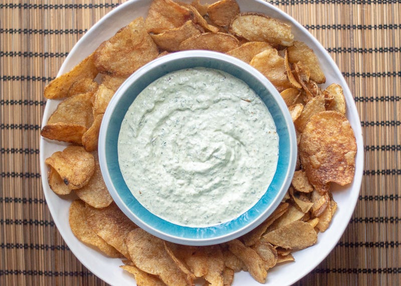 Pan Roasted Ramp Dip - by Reba Toloday - reba cooks