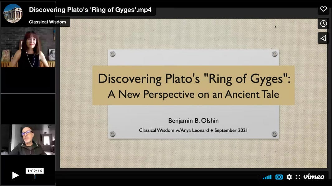 Discovering Plato's 'Ring of Gyges' - Classical Wisdom