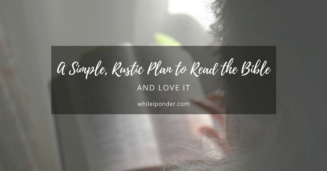A Simple, Rustic Plan to Read the Bible and Love It