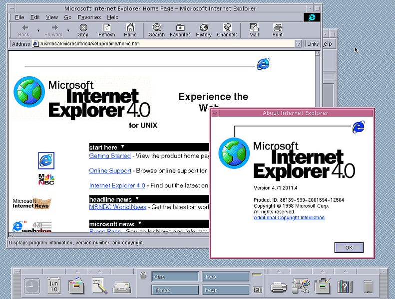 Internet Explorer... for UNIX? Yes. It's real.