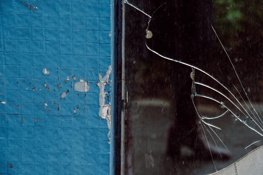 Unsteady Footing - by Augusta Sagnelli - Baby Blue