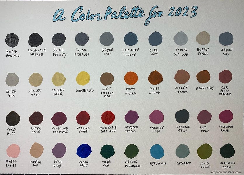 A Color Palette for 2023 - by The Lampoon - Lampoon