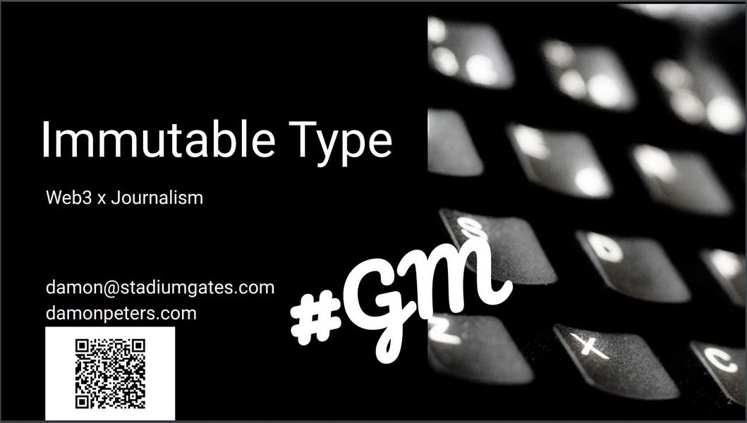 Immutable Type Deck & Roadmap 2022 - by @damon_peters