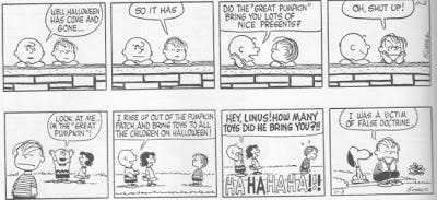 The Theology of Peanuts, Chapter 4: The Great Pumpkin