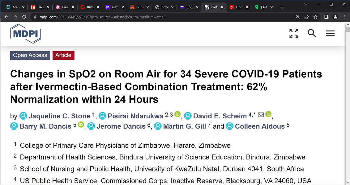 Stone et al.: "Changes in SpO2 on Room Air for 34 Severe COVID-19 ...