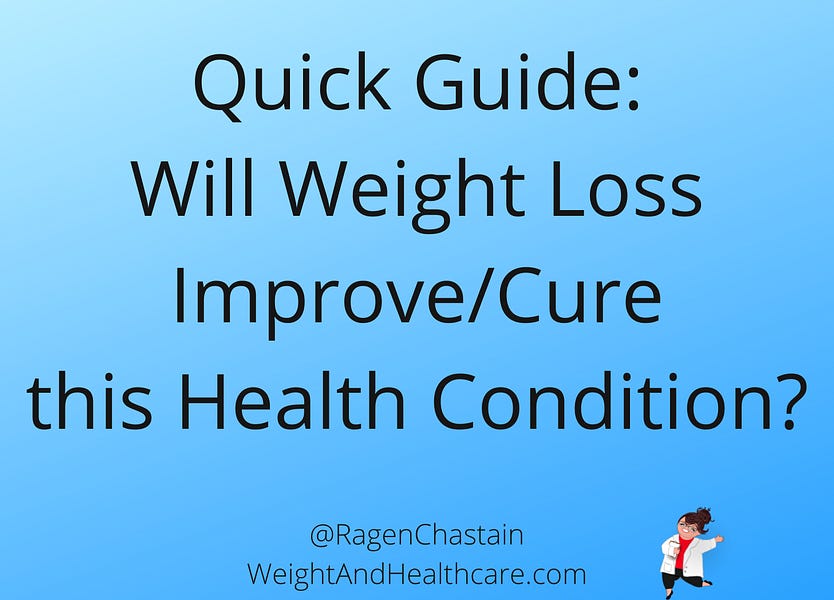 Quick Guide: Will Weight Loss Improve/Cure This Health Condition?