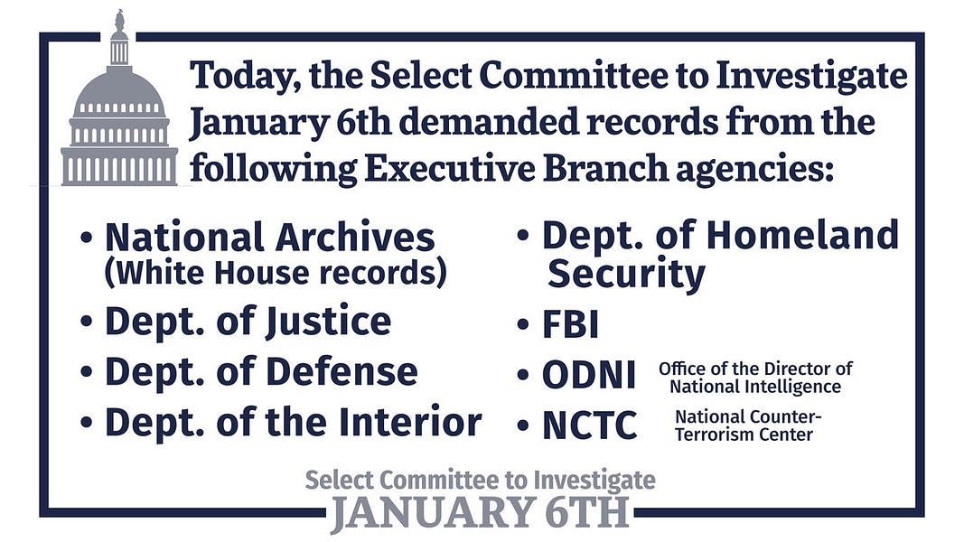 House Select Committee on Jan6th -coming in super hot. Amended Pages 11 ...